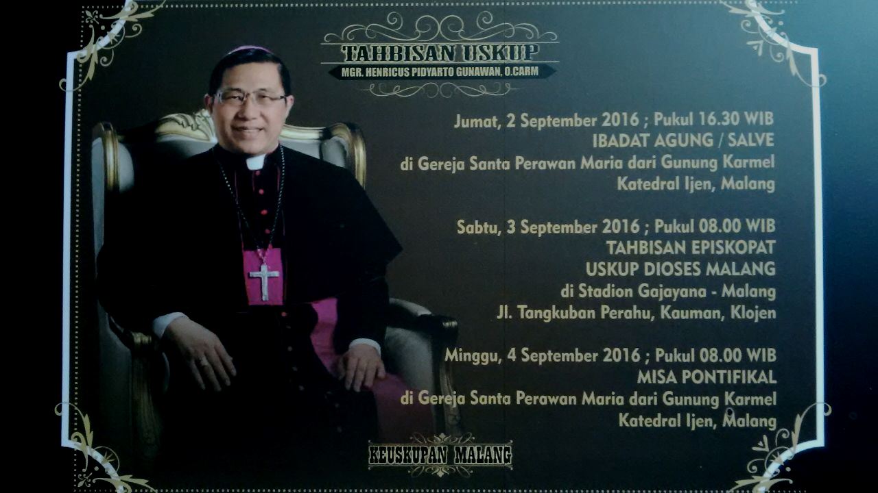 3 September 2016: Tahbisan Uskup Baru Keuskupan Malang Mgr. Dr ... 3 September 2016: Tahbisan Uskup Baru Keuskupan Malang Mgr. Dr ...