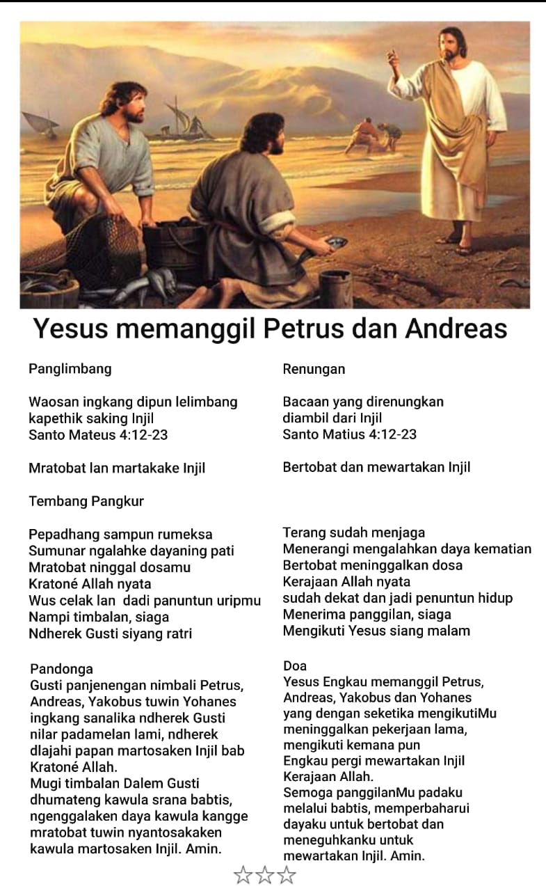 Yesus Memanggil Petrus dan Andreas Jadi Murid-Nya - SESAWI.NET