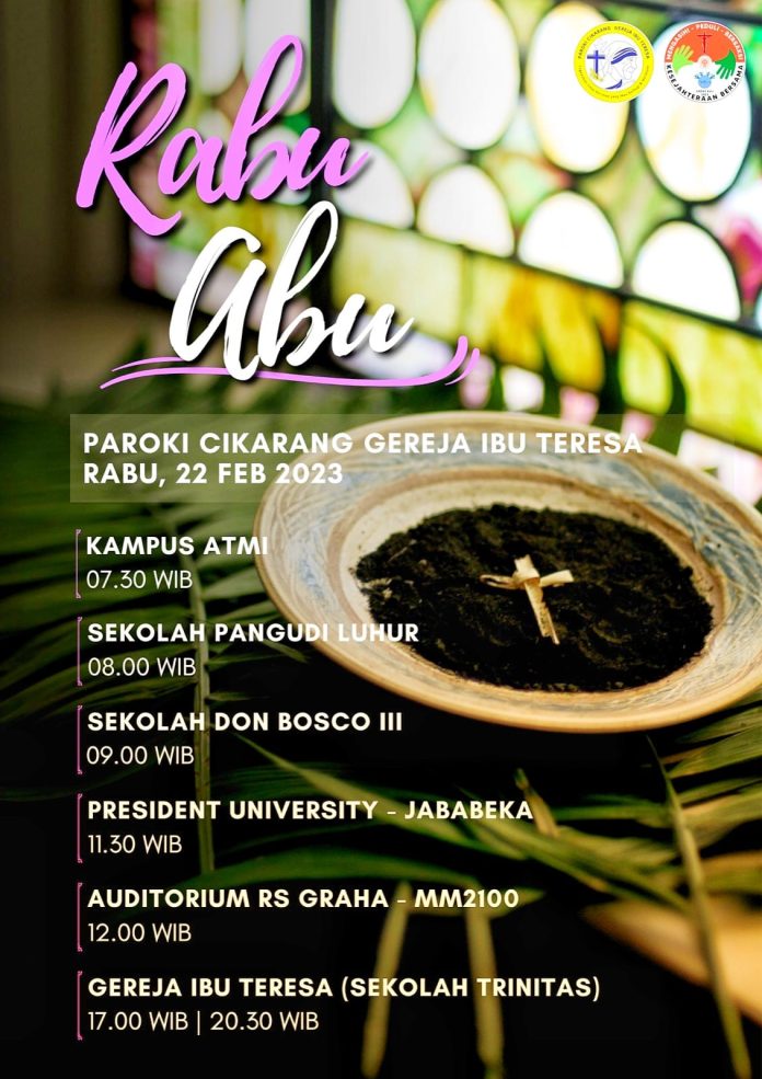 Misa Rabu Abu di Gereja St. Teresa Cikarang Bekasi - SESAWI.NET Misa Rabu Abu di Gereja St. Teresa Cikarang Bekasi - SESAWI.NET