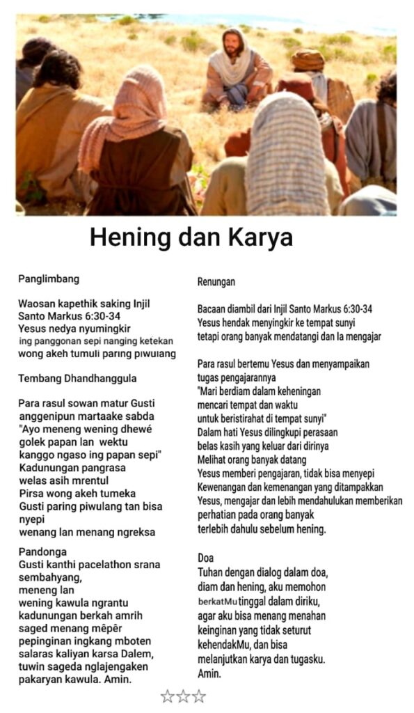 Hening dan Karya - SESAWI.NET