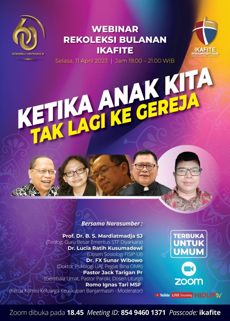 Bersama Ikafite, Rekoleksi dan Webinar Ketika Anak tak Mau Lagi ke Gereja - SESAWI.NET