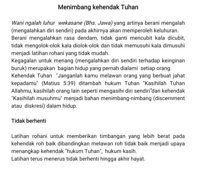 Menimbang Kehendak Tuhan - SESAWI.NET Menimbang Kehendak Tuhan - SESAWI.NET