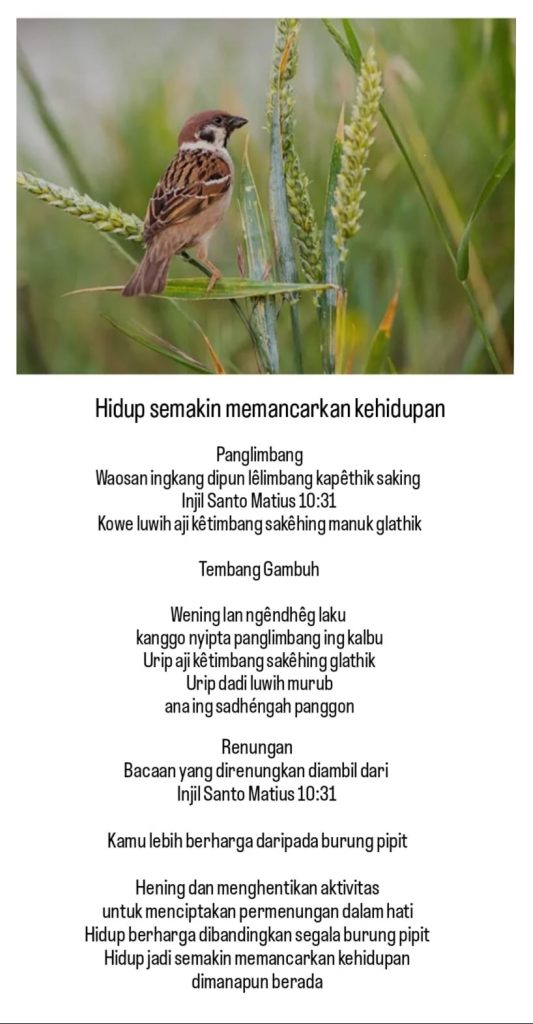 Hidup Semakin Memancarkan Kehidupan - SESAWI.NET