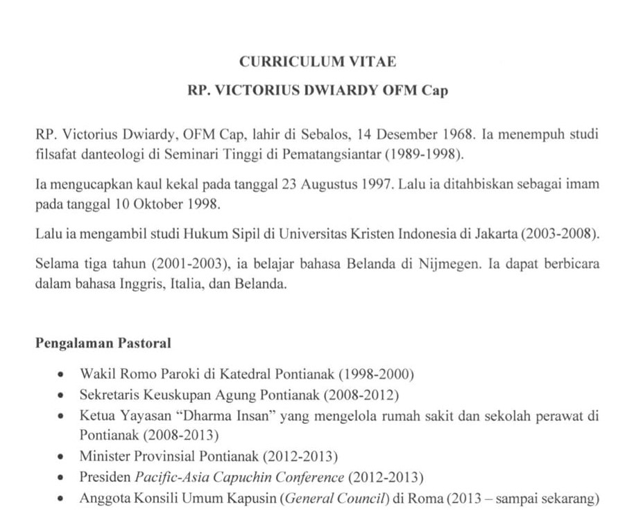 Pastor Victorius Dwiardy OFMCap, Uskup Baru Keuskupan Banjarmasin ... Pastor Victorius Dwiardy OFMCap, Uskup Baru Keuskupan Banjarmasin ...