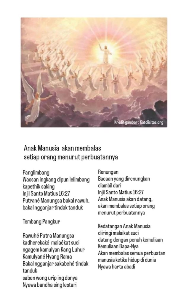 Anak Manusia akan Membalas Setiap Orang Sesuai Perbuatan - SESAWI.NET