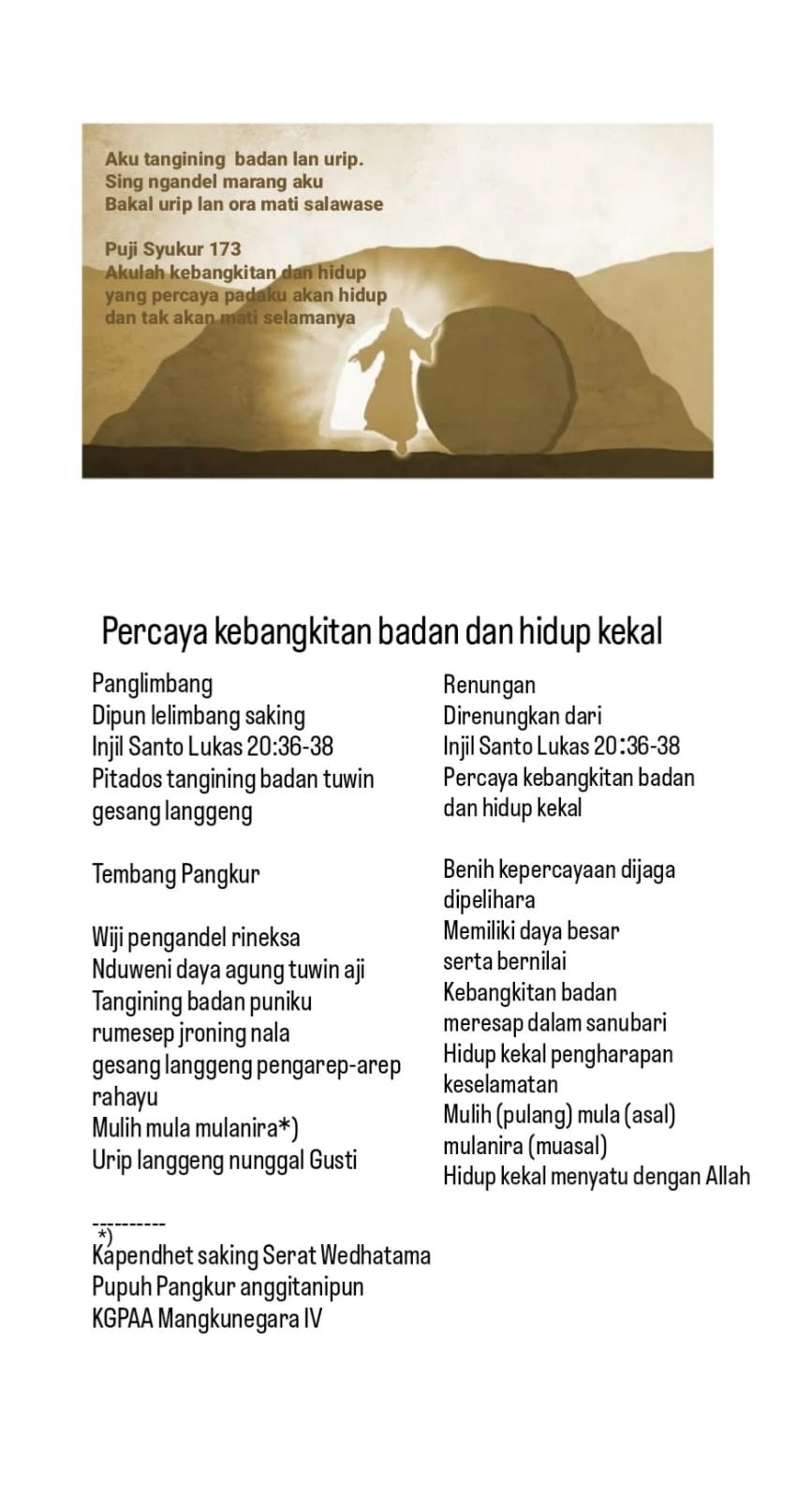 Percaya akan Kebangkitan Badan dan Hidup Kekal - SESAWI.NET