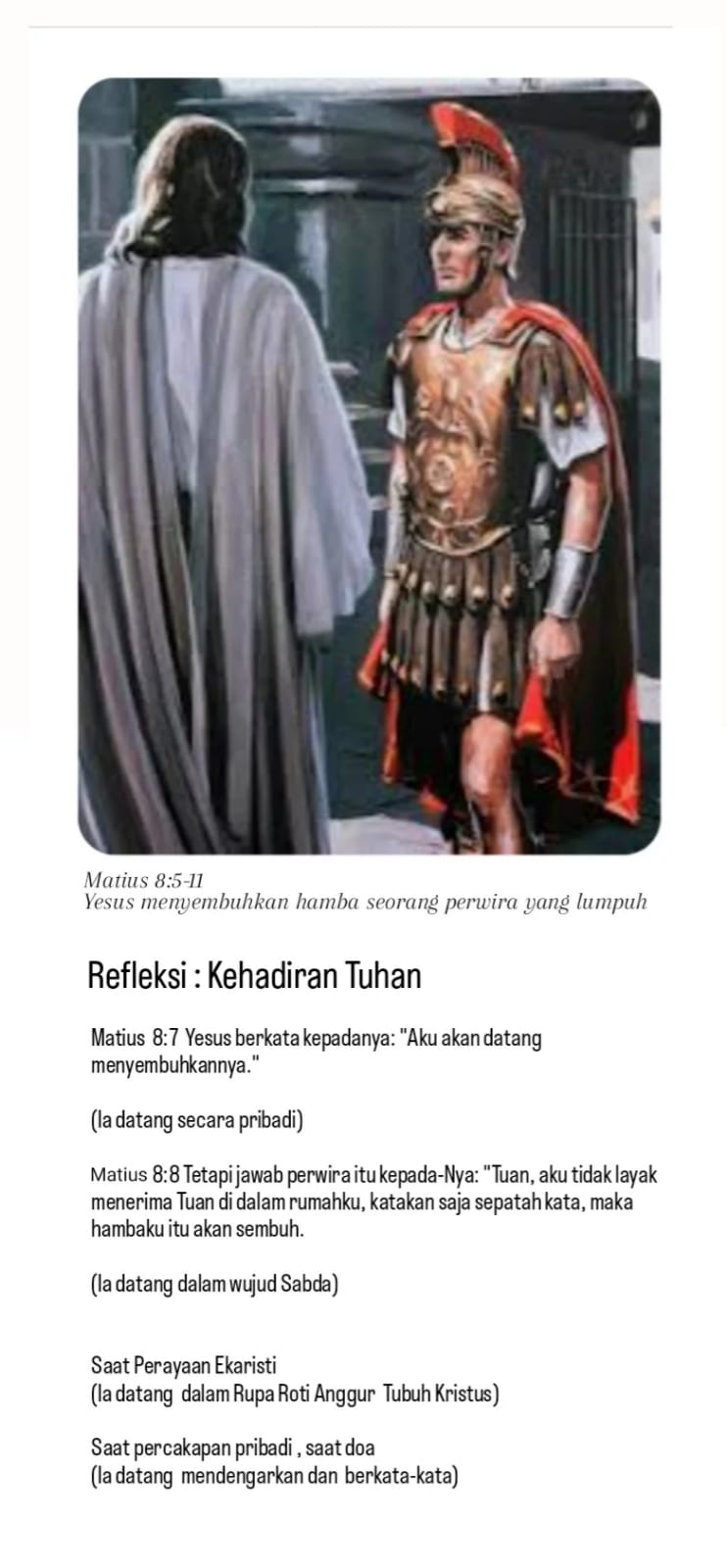 Kehadiran Tuhan - SESAWI.NET