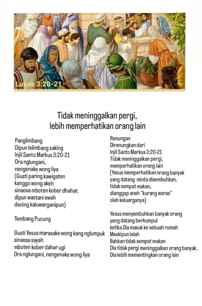 Tak Tinggalkan Pergi, Perhatikan Orang Lain - SESAWI.NET