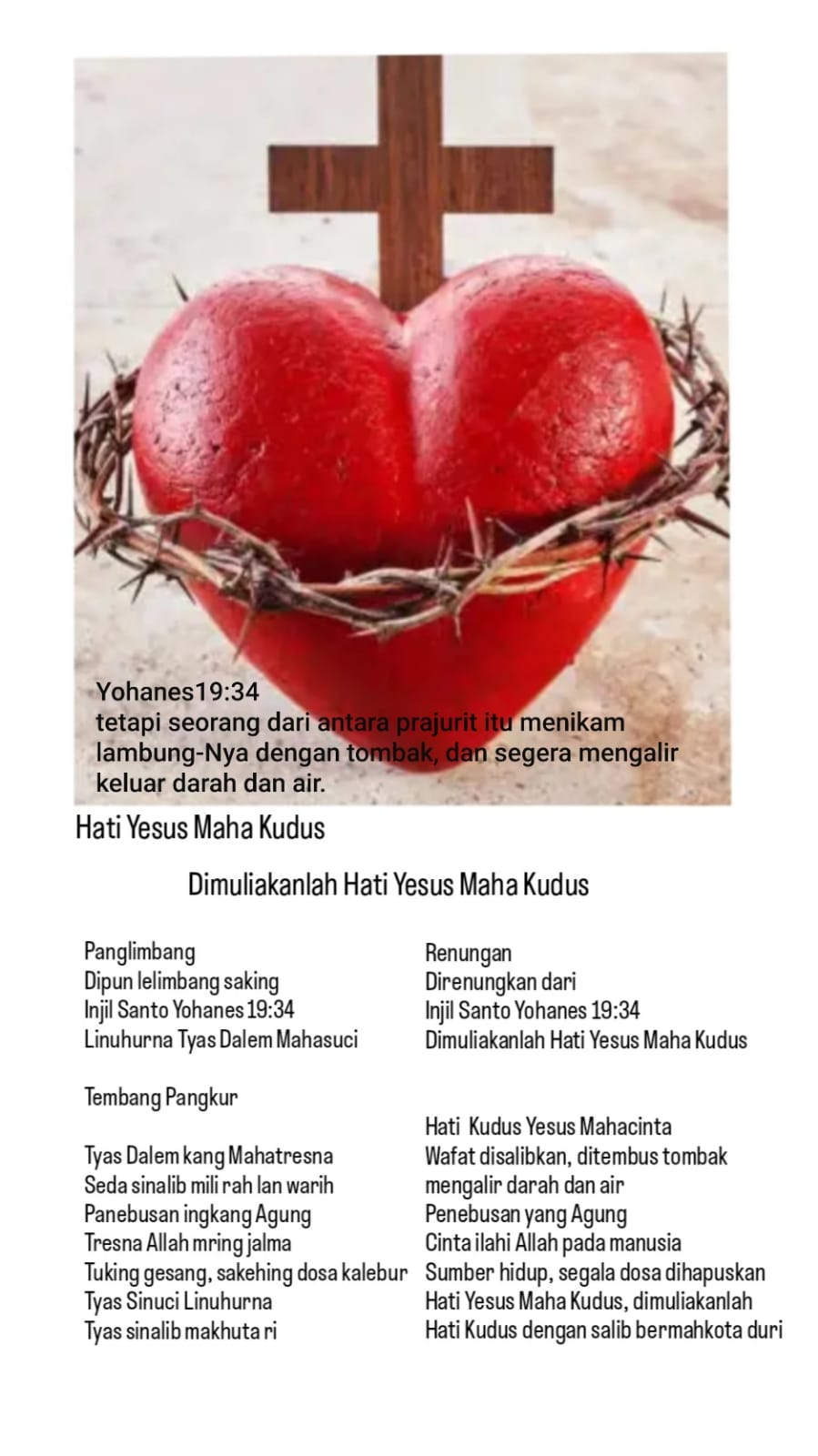 Dimuliakanlah Hati Yesus Mahakudus - SESAWI.NET
